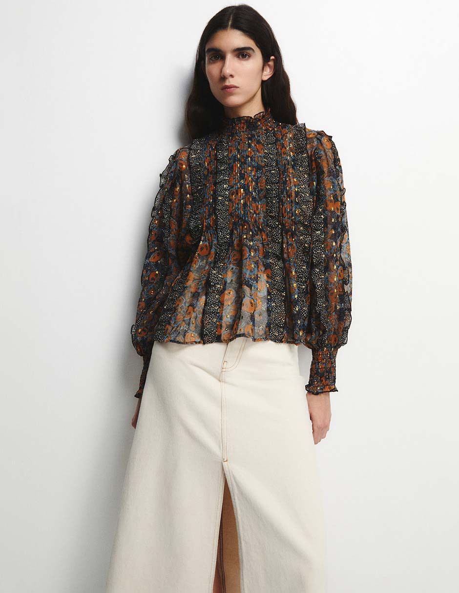 Blusa Sfera manga larga para mujer